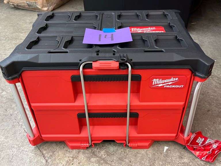NEW MILWAUKEE PACKOUT 2 DRAWER ORGANIZER - Earl's Auction Company