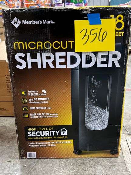 18-SHEET MICROCUT SHREDDER IN BOX - Earl's Auction Company