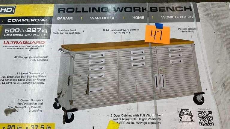 SEVILLE CLASSICS ROLLING WORKBENCH IN BOX - Earl's Auction Company