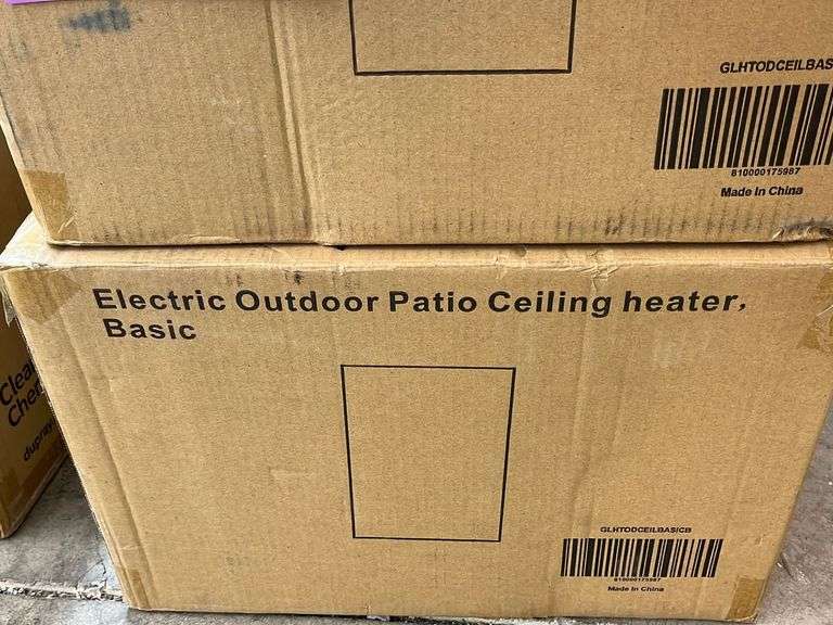 (2) ELECTRIC OUTDOOR PATIO CEILING HEATERS IN BOXES - Earl's Auction ...