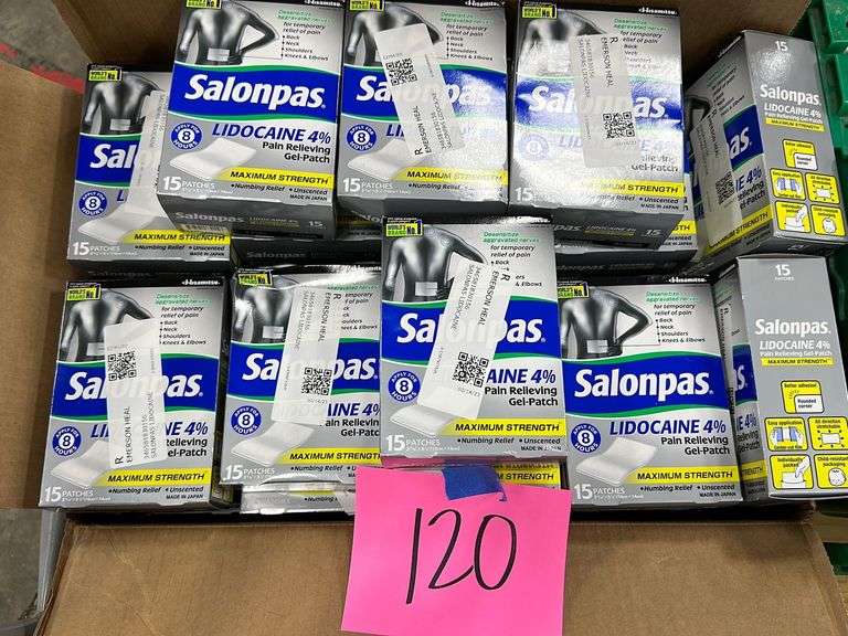 (40) BOXES OF SALONPAS PAIN RELIEVING PATCHES - Earl's Auction Company