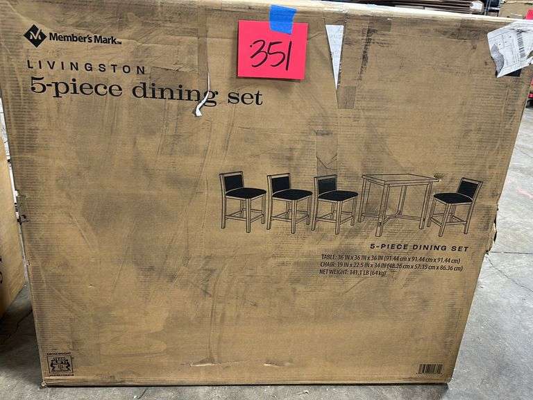 LIVINGSTON 5PC DINING SET IN BOX - Earl's Auction Company