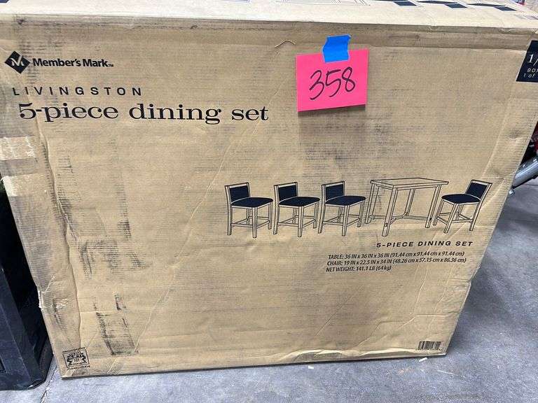 LIVINGSTON 5PC DINING SET IN BOX - Earl's Auction Company