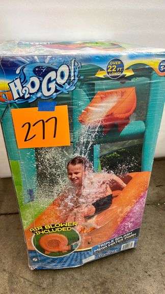 H20GO TRIPLE SPLASH MEGA WATER PARK IN BOX - Earl's Auction Company