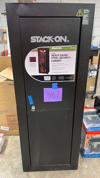AS IS - STACK ON 14 GUN SECURITY CABINET (NO KEYS) - Earl's Auction Company