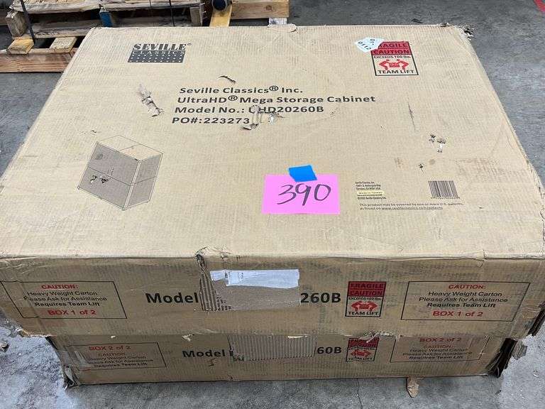 SEVILLE ULTRAHD MEGA STORAGE CABINET IN BOXES - Earl's Auction Company