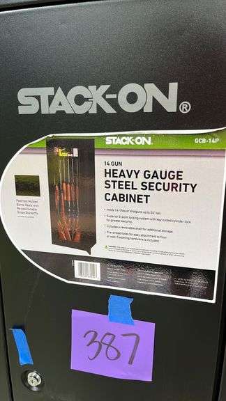 AS IS - STACK ON 14 GUN SECURITY CABINET (NO KEYS) - Earl's Auction Company