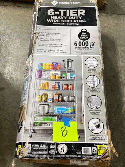 SEVILLE 6 TIER SHELVING RACK IN BOX - Earl's Auction Company