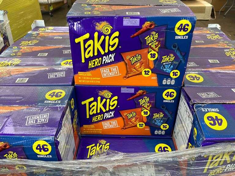 (12) BOXES OF TAKIS CHIPS (46 INDIVIDUAL BAGS PER BOX - Earl's Auction ...