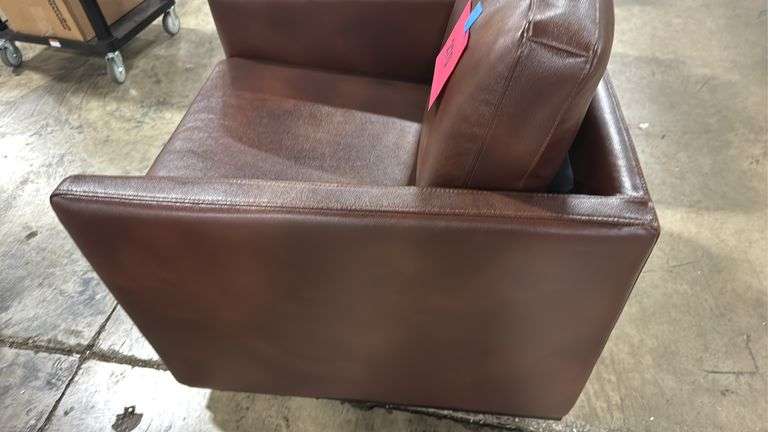 COLE & RYE MODERN FARMHOUSE SWIVEL ACCENT CHAIR - BROWN - Earl's ...