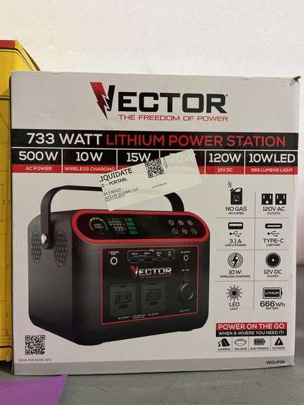 (2) PORTABLE POWER STATIONS IN BOXES - STANLEY & VECTOR - Earl's ...