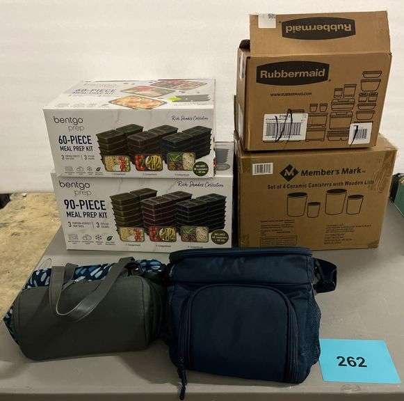 6PC KITCHEN LOT - BENTGO, LUNCH BAG, CONTAINERS - Earl's Auction Company