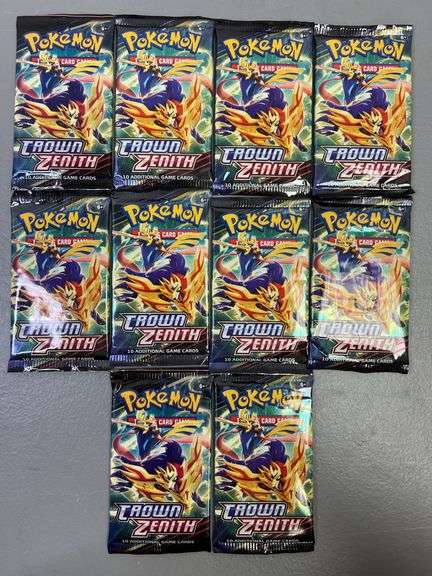 (10) OPENED POKEMON CROWN ZENITH BOOSTER PACKS - Earl's Auction Company