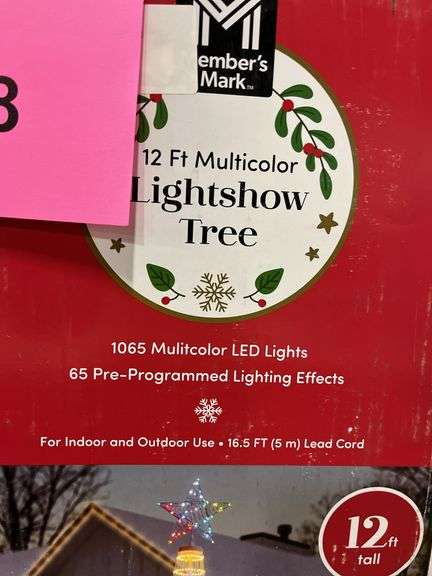 12FT MULTICOLOR LIGHTSHOW TREE IN BOX - Earl's Auction Company