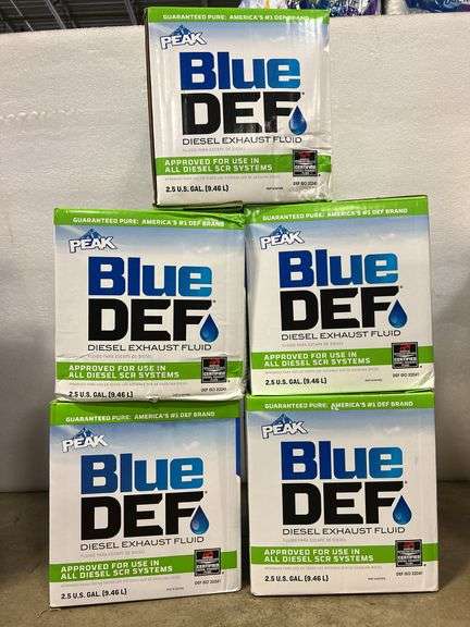 (5) BOXES OF PEAK BLUE DEF - Earl's Auction Company