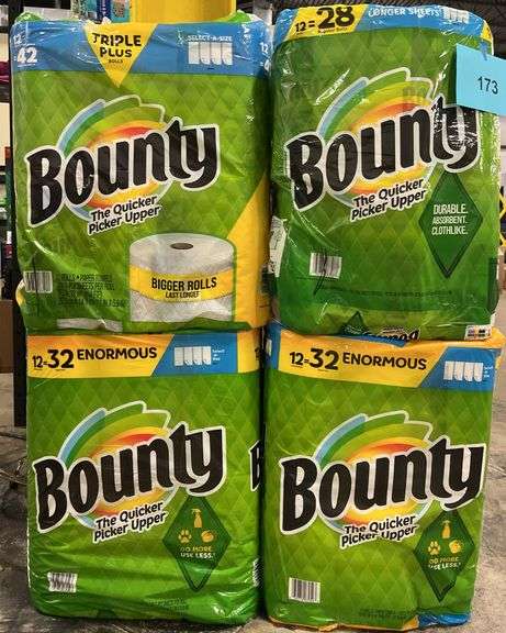 (4) PACKS OF BOUNTY PAPER TOWELS - Earl's Auction Company