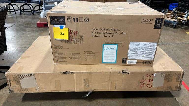 BECKI OWENS 7PC REN DINING SET IN BOXES - DISTRESSED NATURAL - Earl's ...