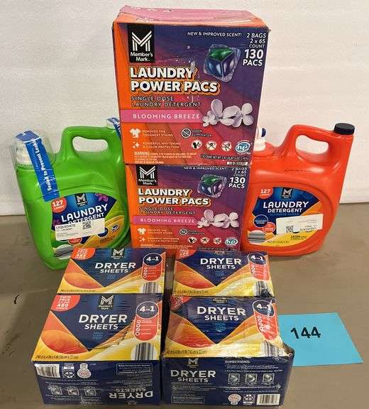 6PC LAUNDRY LOT - DETERGENT, PACS & DRYER SHEETS - Earl's Auction Company