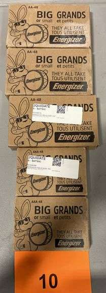 (5) BOXES OF ENERGIZER BATTERIES - AA & AAA (48 PER BOX) - Earl's ...