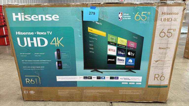 HISENSE 65" UHD 4K SMART TV IN BOX - Earl's Auction Company