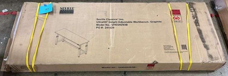 SEVILLE CLASSICS HEIGHT ADJUSTABLE WORKBENCH IN BOX - GRAPHITE - Earl's ...