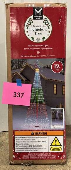 12FT MULTICOLOR LIGHTSHOW TREE IN BOX - Earl's Auction Company