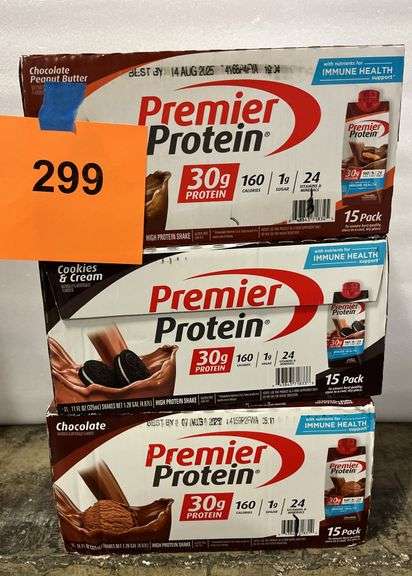 (3) BOXES OF PREMIER PROTEIN SHAKES - Earl's Auction Company