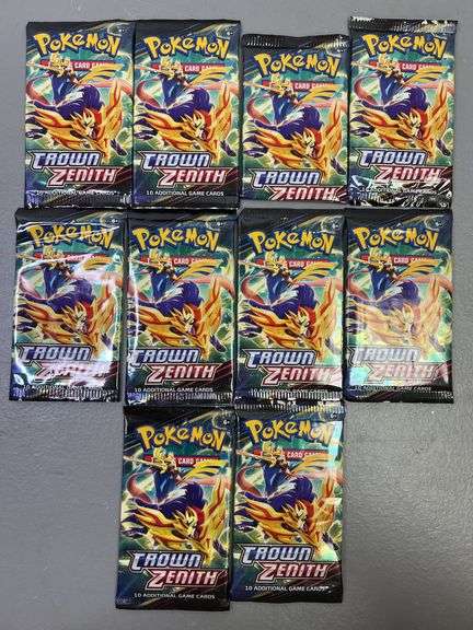 (10) OPENED POKEMON CROWN ZENITH BOOSTER PACKS - Earl's Auction Company