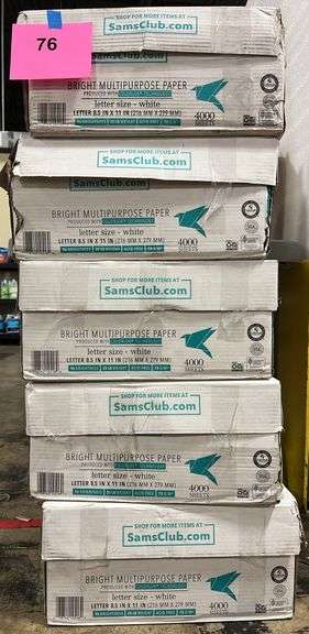 (5) BOXES OF BRIGHT MULTIPURPOSE PAPER - Earl's Auction Company