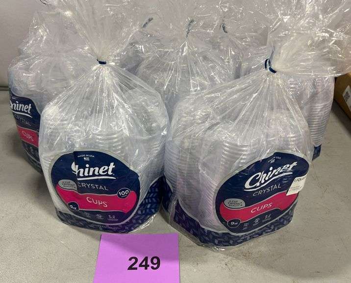 (8) PACKS OF CHINET CRYSTAL CUPS - Earl's Auction Company