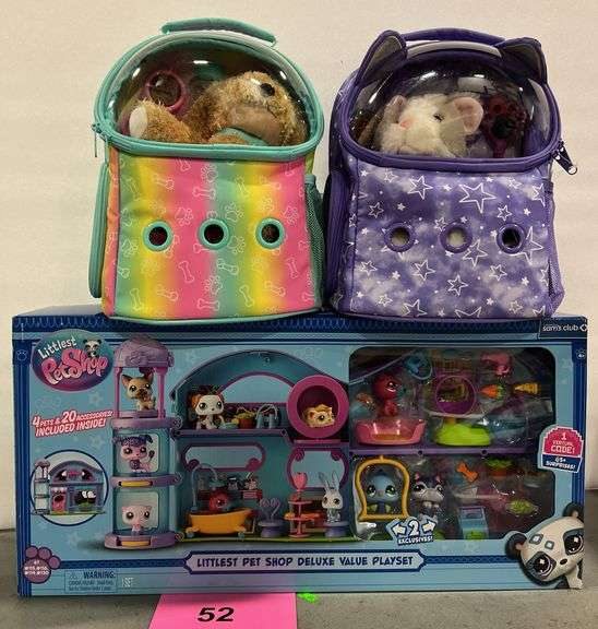 3PC KIDS TOYS LOT - PET BACKPACKS & LITTLEST PETSHOP - Earl's Auction ...