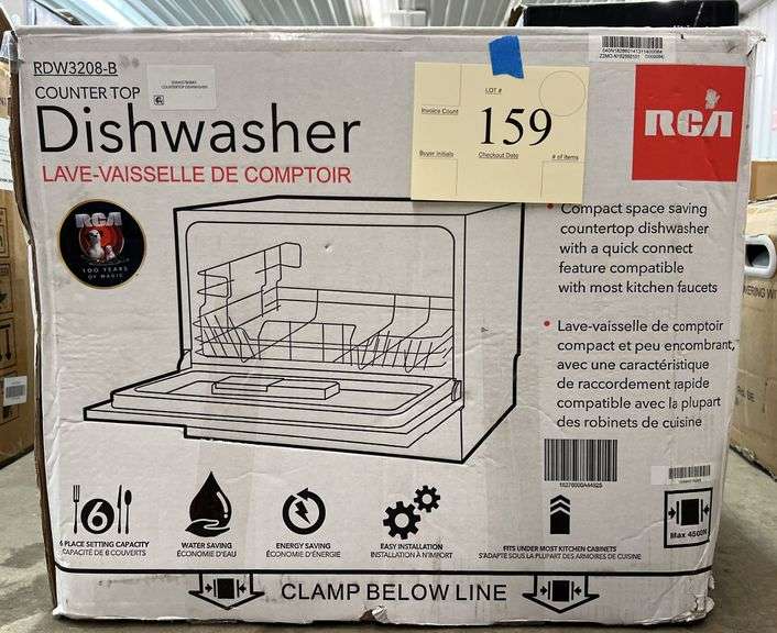 RCA COUNTER TOP DISHWASHER IN BOX - Earl's Auction Company