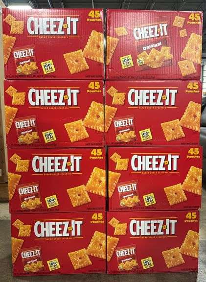 (8) BOXES OF CHEEZ ITS POUCHES (45 POUCHES PER BOX) - Earl's Auction ...