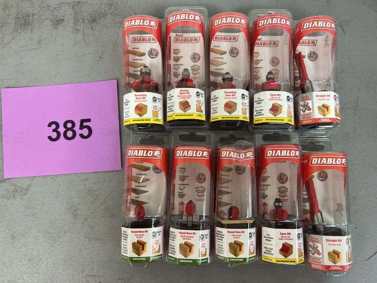 (10) DIABLO ROUTER BITS - Earl's Auction Company