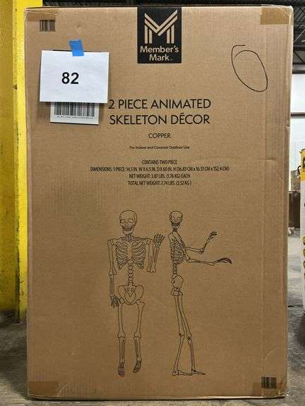 2PC ANIMATED SKELETON DECOR IN BOX - COPPER - Earl's Auction Company