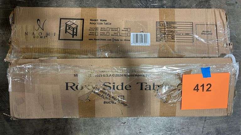 NAOMI HOME ROXY SIDE TABLE IN BOX - CHERRY - Earl's Auction Company
