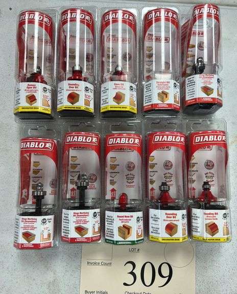 (10) DIABLO ROUTER BITS - Earl's Auction Company