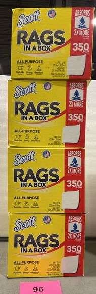 (4) BOXES OF SCOTT RAGS IN A BOX - Earl's Auction Company
