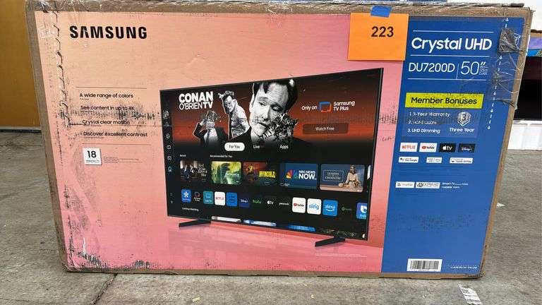 SAMSUNG 50" 4K SMART TV IN BOX - Earl's Auction Company