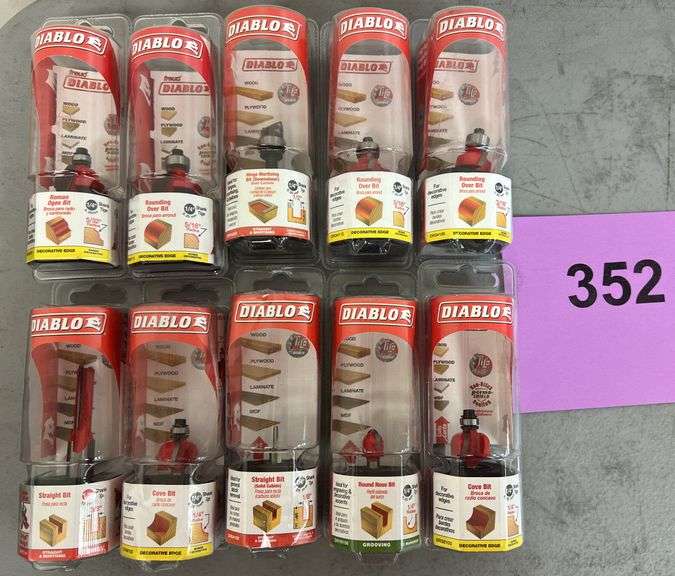 (10) DIABLO ROUTER BITS - Earl's Auction Company