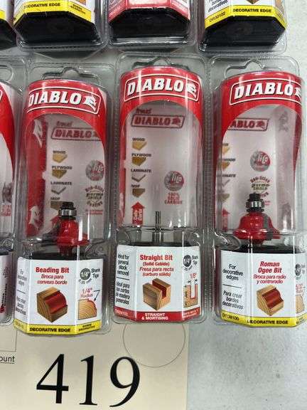 (10) DIABLO ROUTER BITS - Earl's Auction Company