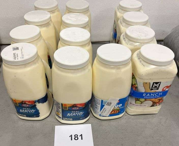 (13) JUGS OF CONDIMENTS - KRAFT MAYO & RANCH - Earl's Auction Company