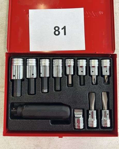 SNAP-ON 1/2" DRIVE HAND IMPACT DRIVER SET IN CASE - Earl's Auction Company