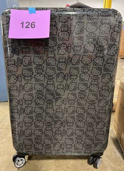 FUL HELLO KITTY HARDSHELL CHECK LUGGAGE - GREY - Earl's Auction Company