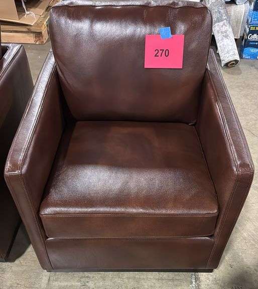 COLE & RYE MODERN FARMHOUSE SWIVEL ACCENT CHAIR - BROWN - Earl's ...