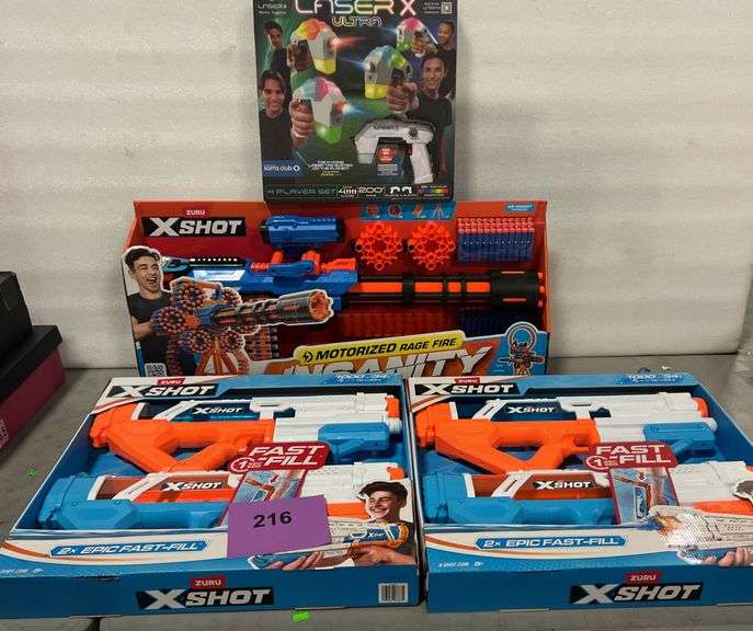 4PC KIDS LOT - X SHOT & LASER TAG - Earl's Auction Company