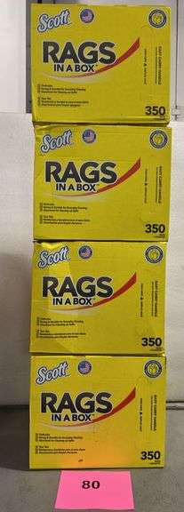 (4) BOXES OF SCOTT RAGS IN A BOX - Earl's Auction Company