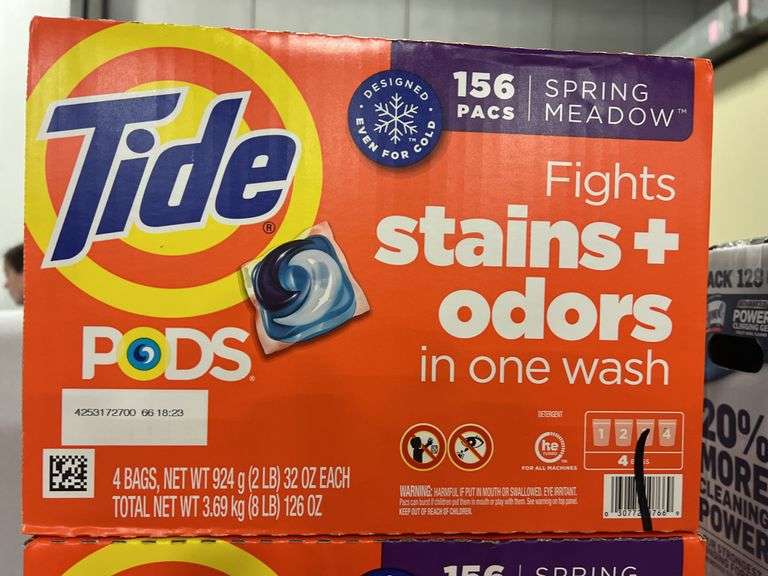 (1) BAG OF TIDE PODS & (4) BOXES - Earl's Auction Company