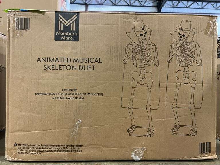 ANIMATED MUSICAL SKELETON DUET IN BOX - Earl's Auction Company