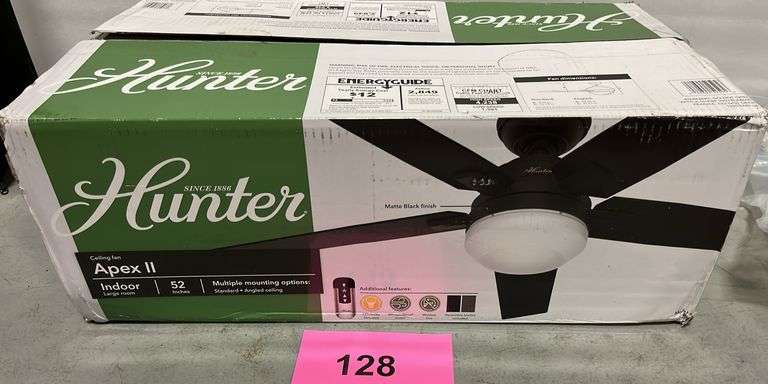 HUNTER APEX II CEILING FAN IN BOX - Earl's Auction Company